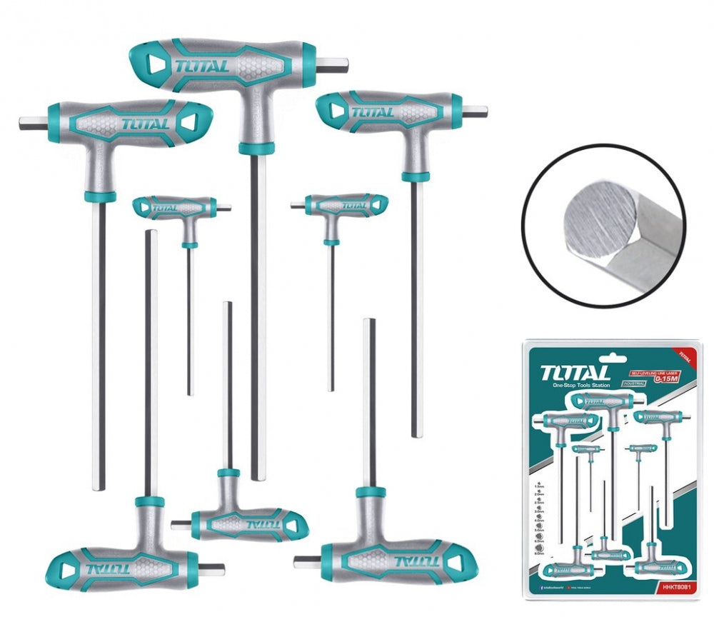 Set 8 chei imbus in T TOTAL, Cr-V, 2-10mm, THHW8081 – Eficienta si rez ...