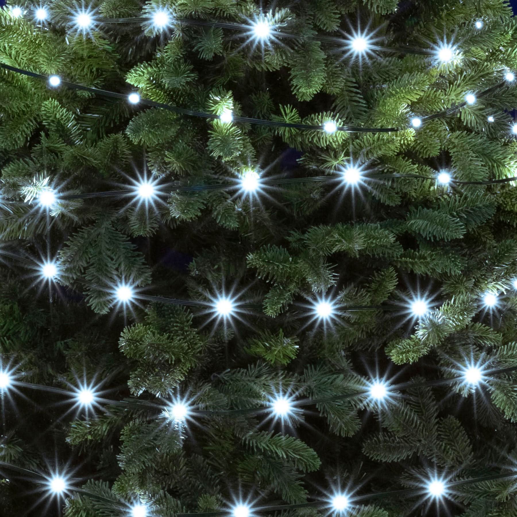 Ghirlandă Luminoasă cu 150 LED-uri Albe Reci, 8 Moduri, Temporizator ș ...