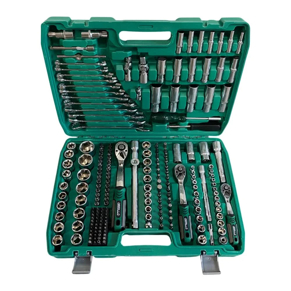 Trusa scule mecanic 216 piese, clichet, biti, chei tubulare, otel Cr-V ...