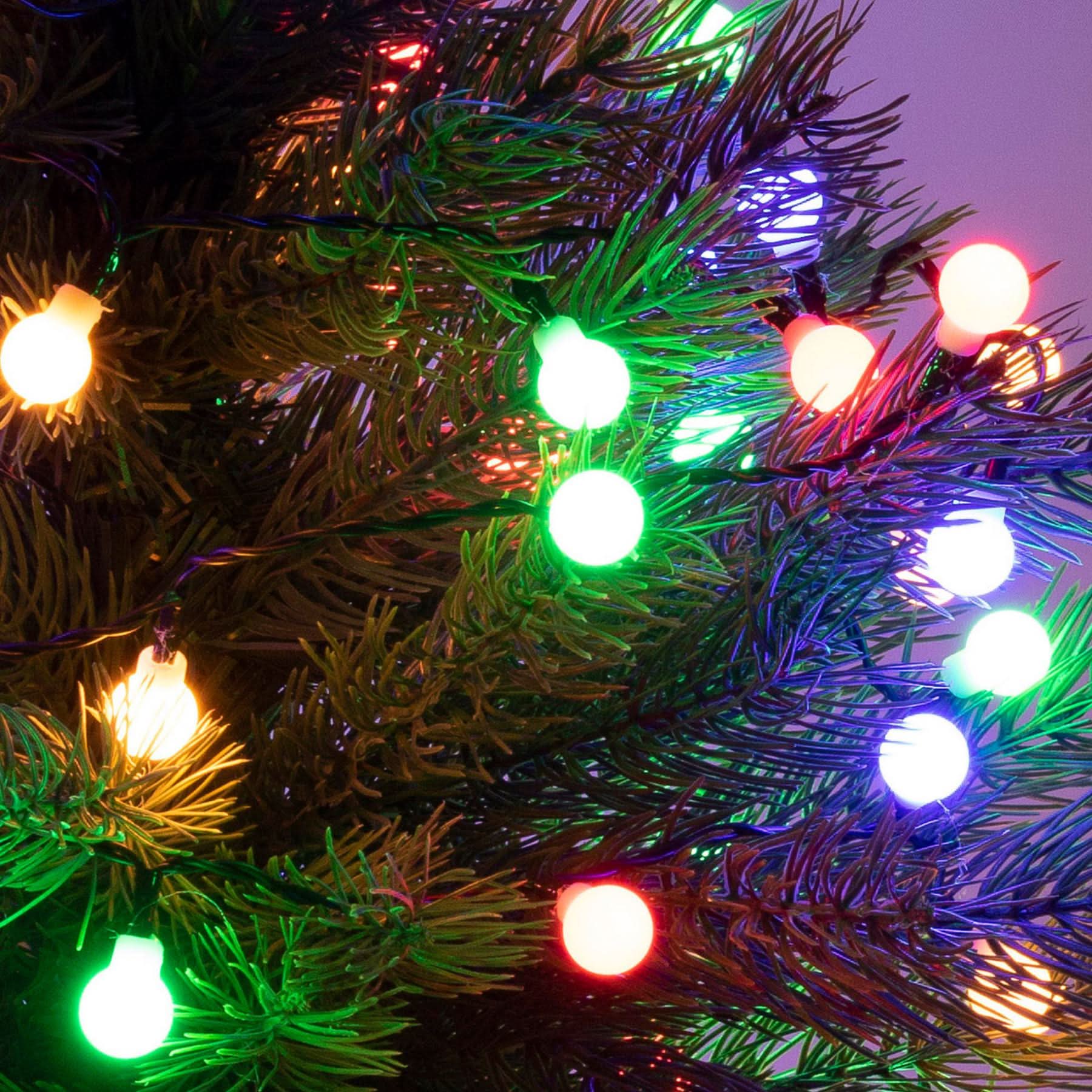 Ghirlandă cu LED-uri și decor glob, 50 LED-uri, multicoloră – Iluminar ...