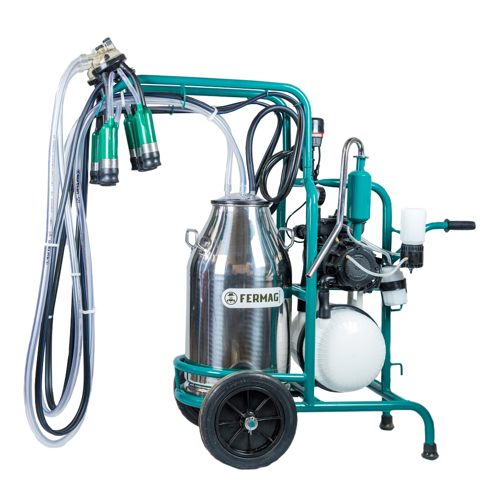 Aparat de muls vaci cu 2 posturi, 1 bidon inox 40 L, pulsator electron ...